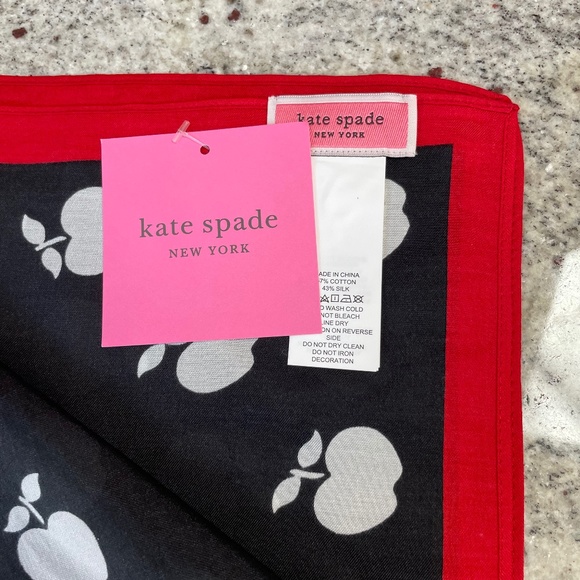 kate spade | Accessories | Tossed Apple Square Scarf From Kate Spade ...